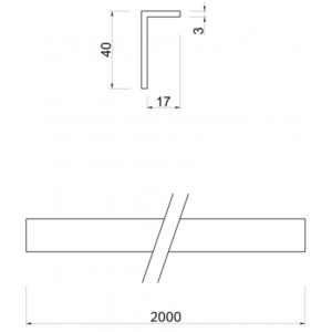 SAA L Section Headrail 2 Metre | M&P Fittings